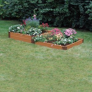 green flower bed frame