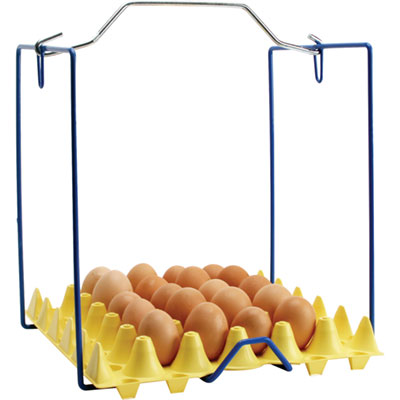 Plastic-Coated Egg Tray Rack, Handle, and 30-Egg Trays - FarmTek